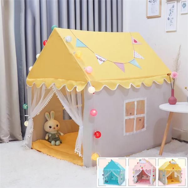 ■品名：キッズテントハウス■材質：ポリエステル+PVC■カラー：全3色■サイズ（約）：130*130*100cmsanwa fashionのキーワード：キッズテントハウス ボールハウス 子供用テントハウス　収納バッグ付き 室内 屋内 キッズ...