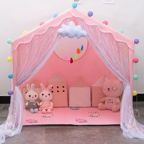 ■品名：キッズテントハウス■材質：ポリエステル+天然木■カラー：全2色■サイズ（約）：13.6M*1M*1.4Msanwa fashionのキーワード：キッズテントハウス ボールハウス 子供用テントハウス　収納バッグ付き 室内 屋内 キッズ...