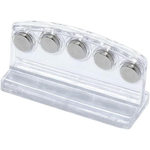 商品の説明広告やＰＯＰ用に！ホール内を華やかに彩ります！強力なマグネットが５個ついているので、大切なＰＯＰをずらさずにしっかりとキャッチできる優れもの！ 商品名：ネオ５　内容量：10個入　サイズ：W60×D25×H35（mm）カラー：クリア...