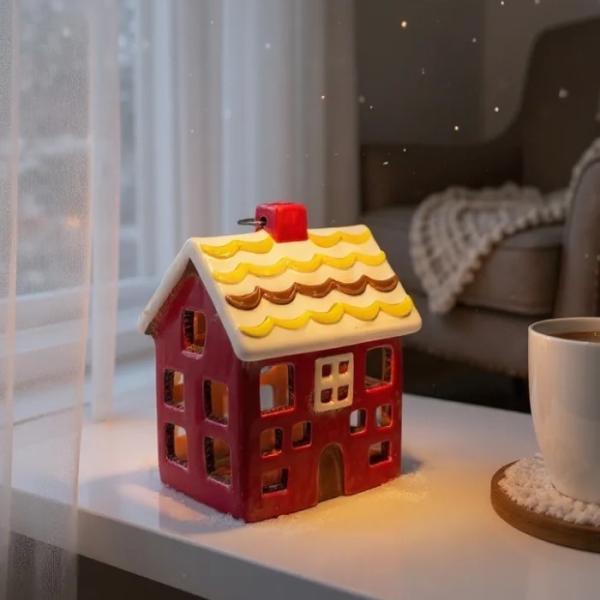 この美しいキャンドルハウスは、あなたのインテリアに温かみとおしゃれをもたらす特別なアイテムです。ヨーロッパの街並みを思わせるデザインが、見る人の目を引き付け、空間全体に優雅でロマンティックな雰囲気を与える存在となります。このキャンドルホルダ...