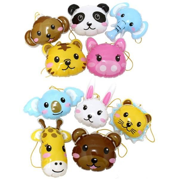 縁日、お祭りの景品におすすめのエアー玩具です！かわいくてカラフルなアニマルパンチボール！【ヨーヨー　空気玩具　夏祭り　子供会　動物　くま　うさぎ　ライオン　パンダ　きりん】【※ご注意事項】当店からメールが届かないお客様へ当店ではご注文をいた...