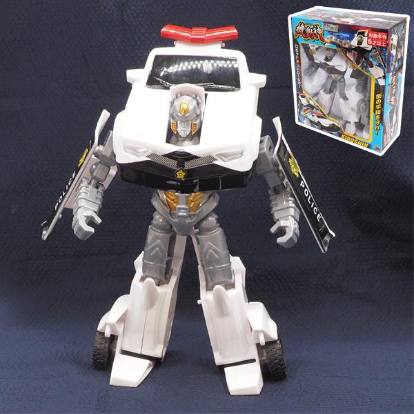 【プレゼント 警察車両】変形ロボ 機動神が入荷！大迫力のオプション武器付きで楽しくロボット遊びができます！また、ロボットからパトカーへの変形もできちゃいます♪【※ご注意事項】当店からメールが届かないお客様へ当店ではご注文をいただいてから翌営...