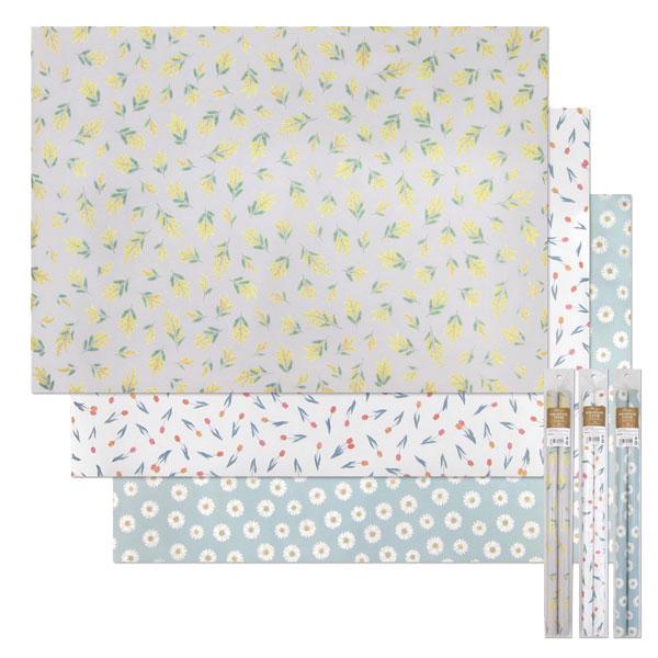 関連ワード: ラッピング 包装紙  贈り物 Fleurage 花柄 フラワー 日本製 文具 文房具 紙もの 紙モノ kyowaお花の絵柄がとってもかわいい「ラッピングペーパー 3柄×各2枚入り（計6枚）」が入荷しました。華やかな花柄のラッピ...