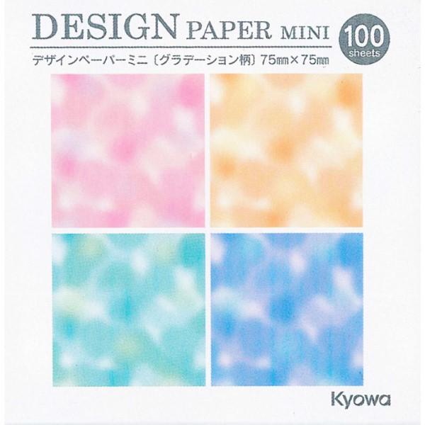 関連ワード: 雑貨 ペーパー 折り紙 おりがみ 包み紙 包装紙 かわいい 可愛い おしゃれ グラデーション 協和紙工 デザイン デコ 文房具 文具 紙 紙もの 日本製◆本体サイズ：約W75×H75mm◆枚数：100枚（4柄×25枚）◆材質：...