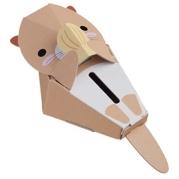 【楽しく作れる貯金箱 ラッコ】ダンボールハンディクラフトシリーズ「dancoo!(ダンク〜！)」楽しく作って貯金ができるよ！【※ご注意事項】当店からメールが届かないお客様へ当店ではご注文をいただいてから翌営業日以内に、「ご注文内容確認メール...