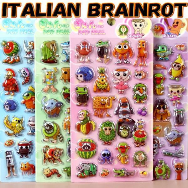 【発売日：2014年05月05日】即日発送 ぷにぷに おしり シール イタリアンブレインロット シール 可愛い 立体 泡ステッカー お尻 ぷくぷく 3D ステッカー ふわふわ もちもち デコレーション 手帳 デコ スマホ ケース SE060...