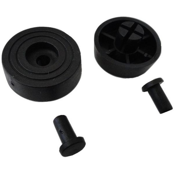 差込式プラスチック足　ケース側穴の直径φ7.5mm　円の直径φ20mm　高さ6mm　ケース用プラスチック足　12個入　＜2zi-010＞