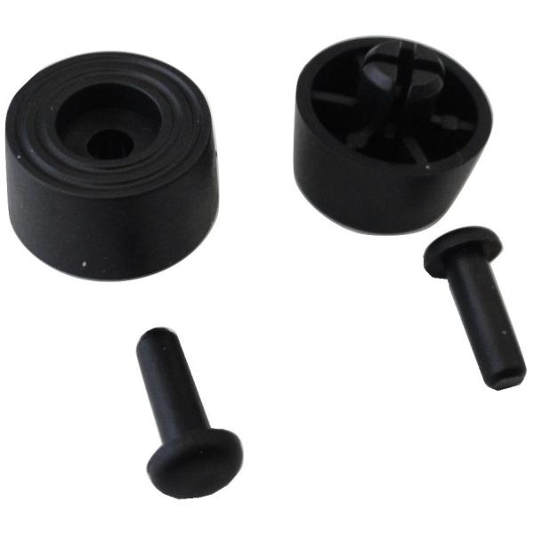 差込式プラスチック足　ケース側穴の直径φ8.0.mm　円の直径φ19.5mm　高さ6mm　ケース用プラスチック足　12個入　＜2zi-011＞