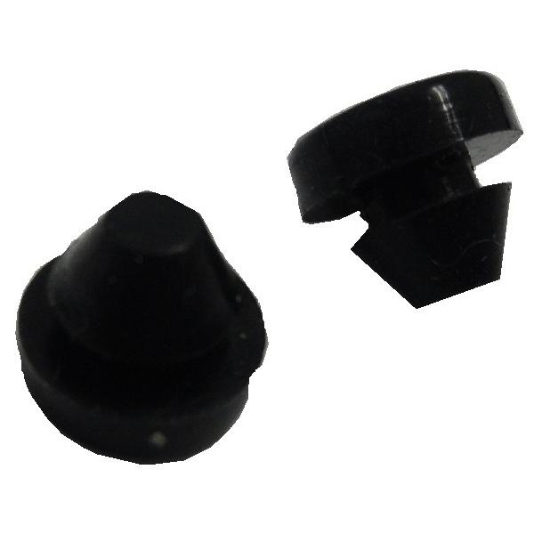 ゴム足・ケース用ゴム足　差込式　黒・丸　直径φ8mm 穴4mm　高さ7mm　12個入＜2zi-026＞＜＜　物理的仕様　＞＞品名　　：ゴム足色　　　：黒形状　　：丸足となる部分の長さ　約2mm差込み先の板の厚み 1.5〜2mm足の先端は丸み...