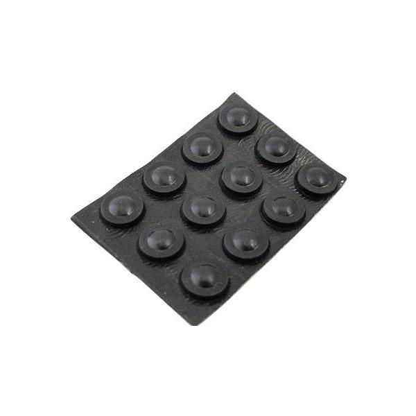 シール付ゴム足　円の直径φ8mm　高さ3mm　シール接着ゴム足・ケース用ゴム足　12個入　＜2zi-030＞