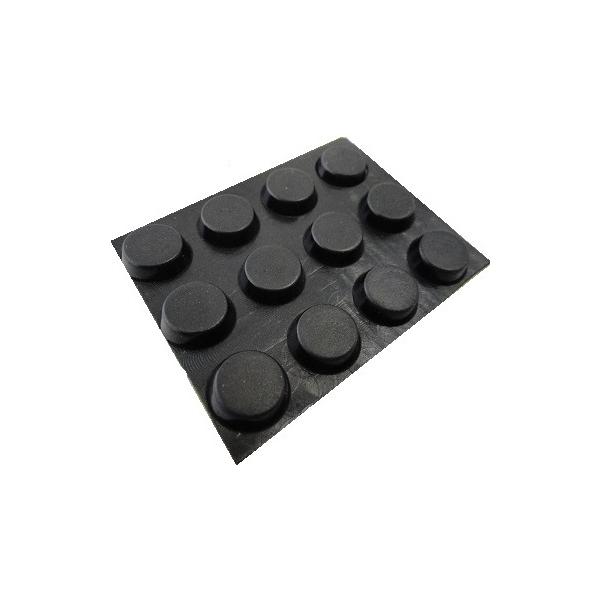 シール付ゴム足　円の直径φ12mm　高さ4mm　シール接着ゴム足・ケース用ゴム足　12個入　＜2zi-032＞