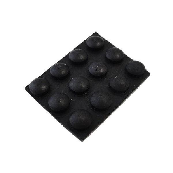 シール付ゴム足　円の直径φ8mm　高さ4mm　シール接着ゴム足・ゴム足　77個入　＜2zi-046a＞