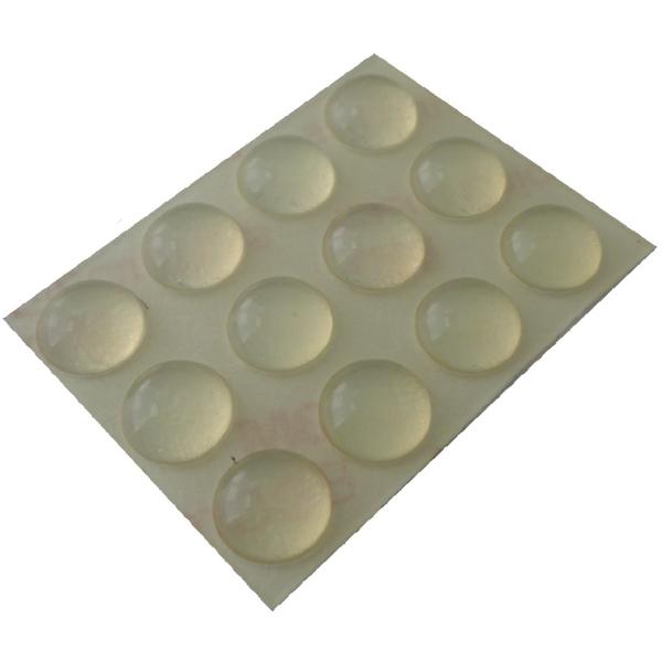 シール付ゴム足　円の直径φ10mm　高さ約4mm　シール接着ゴム足・ケース用ゴム足　12個入　＜2zi-066＞