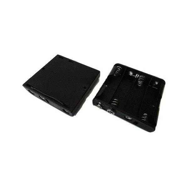 単三　4本　単3　電池ボックス・電池ケース　スナップ接続　約63.0×約60.3×約15.3mm　1個入に変更　＜bat-012＞