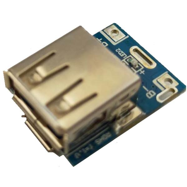 充電モジュール　5V→3.7V　基板がついていないリチウムイオンモジュール用　表面USB　裏面micro-USB　1個入　＜kit-250＞