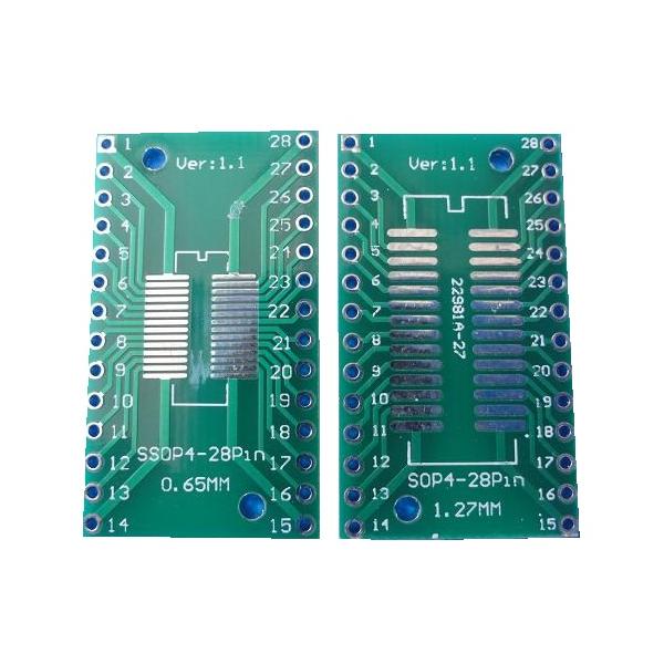 2.54mm変換基板写真では裏面、表面の両方撮影1枚の価格pcb-100　　TQFP32〜100 0.5mm、TQFP32〜100　0.8101　　QFN32　0.5mm、QFN40　0.5102　　SOP4〜28　1.27mm、SSOP〜...