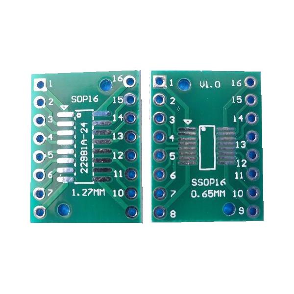 2.54mm変換基板写真では裏面、表面の両方撮影1枚の価格pcb-100　　TQFP32〜100 0.5mm、TQFP32〜100　0.8101　　QFN32　0.5mm、QFN40　0.5102　　SOP4〜28　1.27mm、SSOP〜...