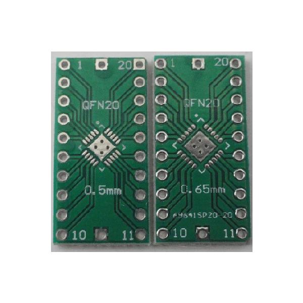 2.54mmピッチの基板に取り付け可能な変換基板写真では裏面、表面の両方撮影販売は1枚pcb-100　　TQFP 32〜100ピン0.5mmピッチ、裏面TQFP 32〜100ピン0.8mmピッチ101　　QFN　32ピン0.5mmピッチ、裏...