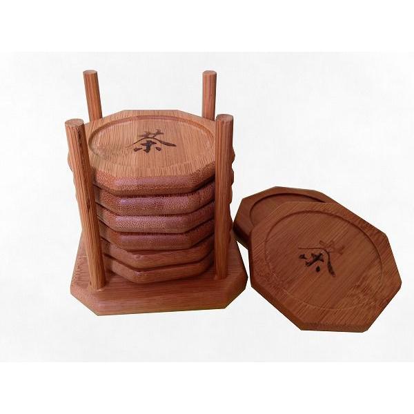 送料無料/コースター 竹製 オールハンドメード品 中国茶器  茶杯の大きさに合わせたコースター   ８角×８枚の縁起も担いだ構成  オールハンドメイド製中国茶は全体の調和を考えた外観と、作りこまれた細部のこだわりが見られ、一つの文化を形成し...