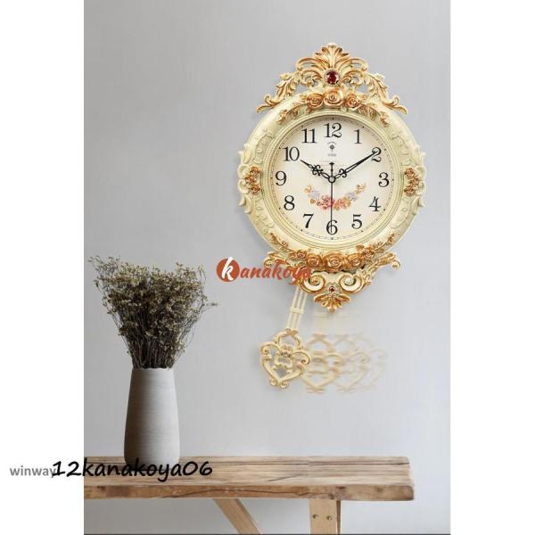 商品名:壁掛け時計 掛け時計 振り子 振子時計アンティーク レトロ ウォールクロック ロココ 丸 華やかローズ ゴールド 新生活商品説明:壁掛け時計 振り子 壁掛け時計 振子時計サイズ:フリーサイズについての説明:総高さ61cm ダイヤル直...
