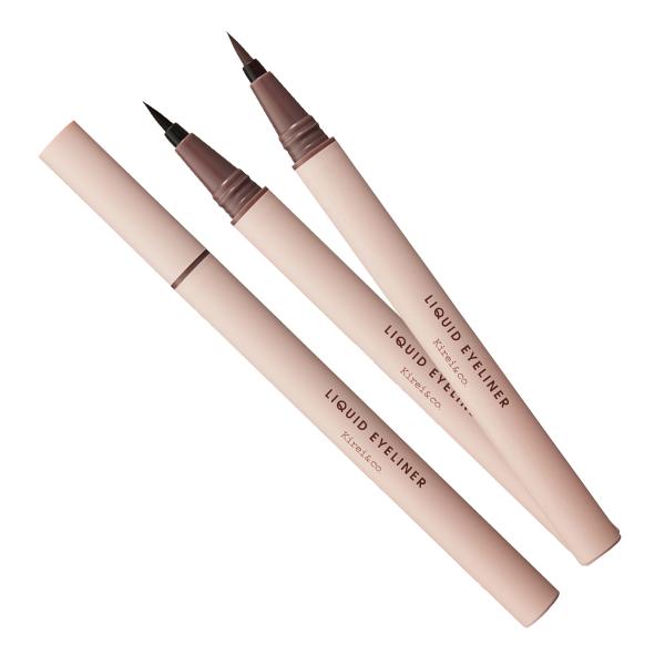 高発色で印象的な目元に仕上げ、くっきりラインをキープします。色素沈着しにくい顔料使用。Kirei&amp;co. リキッドアイライナー ×3本セット 2色展開 （ブラック、ブラウン） （メール便対象商品） ウォータープルーフ プチプラ キレ...