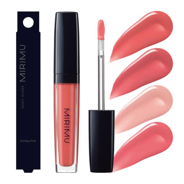 粘膜カラーのぷるぷる唇、グロスティント！粘膜感のような質感とジューシーな発色?普段のリップカラーに重ねるのもおすすめです。MIRIMU ジューシーグロス 4色展開 ティント グロス 粘膜カラー  (メール便対象品)