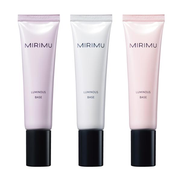 発光したようなツヤ肌を演出する下地微細なパールが肌のくすみや凹凸をカバー※し艶肌に仕上げます。※メイクアップ効果によるMIRIMU ルミナスベース 20g ×3本セット 3色展開 ハイライト トーンアップ ツヤ肌 艶肌 パール 下地