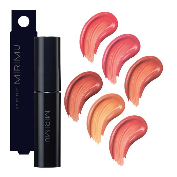 うるおいも色モチも続く、ちゅるんとしたリップティント！ウォータリーベースで乾燥しにくいテクスチャー。ひと塗りで高発色。MIRIMU モイストティント 6色展開 ティント 高発色  (メール便対象品)