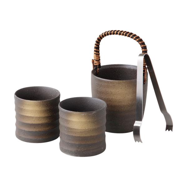 ギフト対応specサイズ　　　：［グラス］Φ81×H80mm　　　　　　　［アイスペール］Φ105×H105mm容量　　　　：［グラス］250ml生産　　　　：日本製 / 美濃焼材質　　　　：［グラス・アイスペール本体］陶器　　　　　　　［...