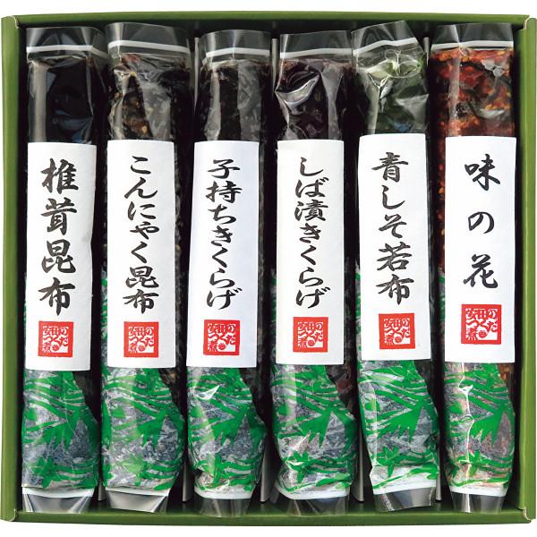 【発売日：2026年08月25日】申込番号　Y6024-549食品ギフト　●椎茸昆布１００ｇ　　・こんにゃく昆布１００ｇ　　・子持ちきくらげ１５０ｇ　　・しば漬きくらげ１２０ｇ　　・青しそ若布１００ｇ　　・味の花１００ｇ　　　　　●化粧箱入...