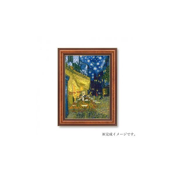 絵画の色調に合わせて多彩な刺しゅう糸で表現したクロスステッチキットです。完成したら専用のミニフレームに入れて、ご自宅を小さな美術館のように飾ってみてはいかがでしょうか。壁掛け・スタンド兼用できる専用フレーム付です。