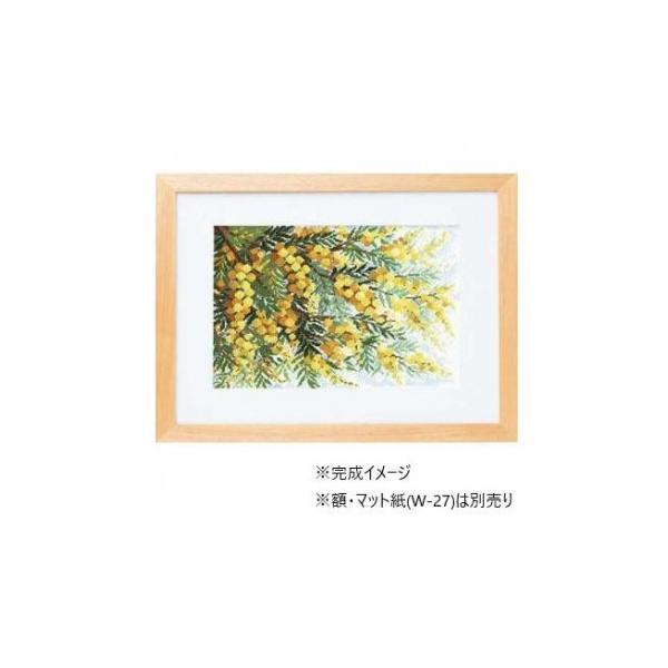 風に揺れる淡い色彩のトーンがつくりだす優しさにあるれたデザイン。技法はクロスステッチ。額・マット紙(W-27)は別売り。技術レベルは上級者向。