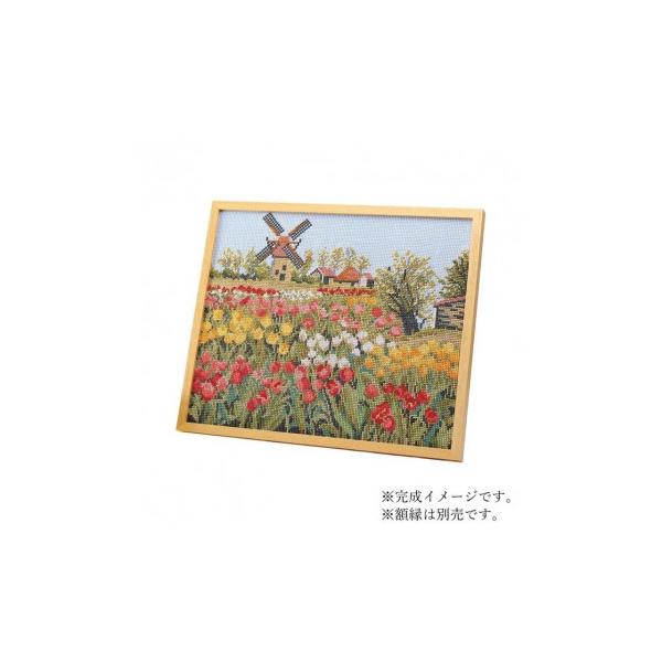花々に囲まれた詩情あるれる美しいヨーロッパの風景を、クロスステッチキットにしました。技法は、すべてクロスステッチを使用しています。技術レベルは、上級者向です。