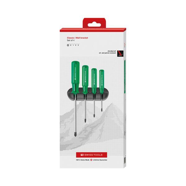 【商品名】 PB SWISS TOOLS ピービースイスツールズ 4本組 クラシックハンドル プラスポジドライバーセット ホルダー付 ペーパーボックス入 243.CBB 【ジャンル・特徴】 PB SWISS TOOLS ピービースイスツール...