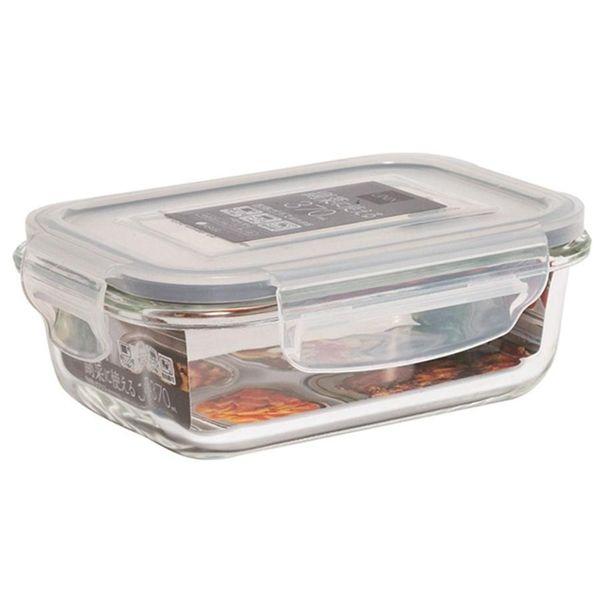 【商品名】 【5個セット】 アスベル ユニックス ガラス保存容器 長角型 370ml 4600 【ジャンル・特徴】 フードコンテナ 作り置き ストック 色移りしない