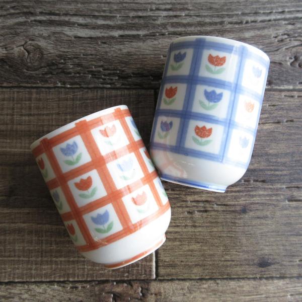 【商品名】チューリップの湯呑み（2色選択）【規格】アウトレット【サイズ】直径 約6cm×高さ 約8cm【重量】約100g【容量】満水時 約180cc【素材】日本製磁器（美濃焼）　電子レンジ…OK　食器洗浄機…OK　オーブン…NG【商品説明】...