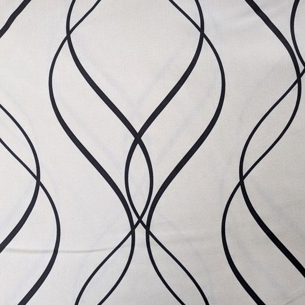 イタリーコットンストレッチ（sale11）プリント（オフ白 x 黒）素材：綿、pu混生地巾：130cm x 1.6m   MADEinITALY*ネコポス便発送不可商品です*程よいストレッチ・ハリコシ感のある高級インポート生地です薄くも厚く...