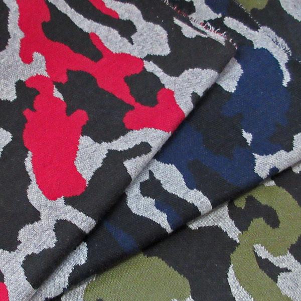 綿ファンシー中肉ニット（DKT25-SY-2）カモフラ柄プリント（グレー地）素材：綿100% 生地巾：145cm ネコポス便：数量1（50cm）のみ発送可能です・一般市場価格（@2000/m以上）→（@1100/m）中肉地で程よい柔らかみも...