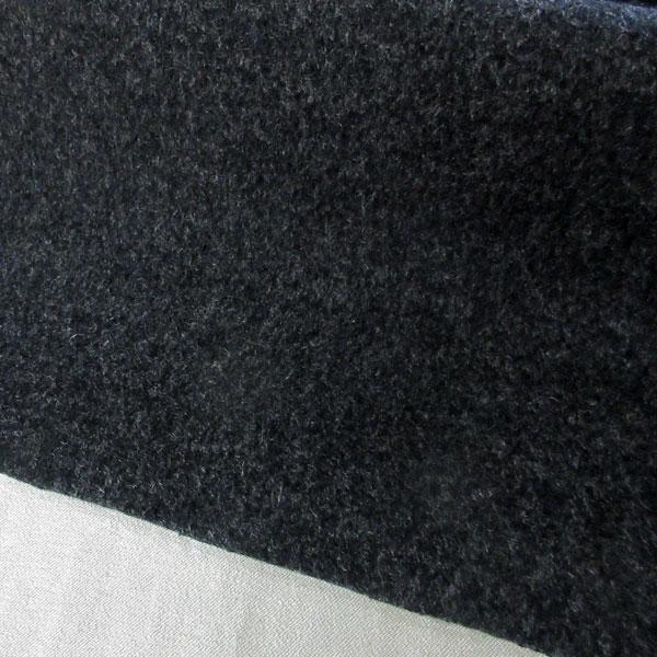 圧縮ウール接結生地・裏フライス（YWEX31） チャコールTOP素材： ウール90% ナイロン10%裏側：黒フライスニット（ポリエステル、レーヨン混）生地巾：150cm　厚み（約2mm）made in japan*ネコポス便は不可となってお...