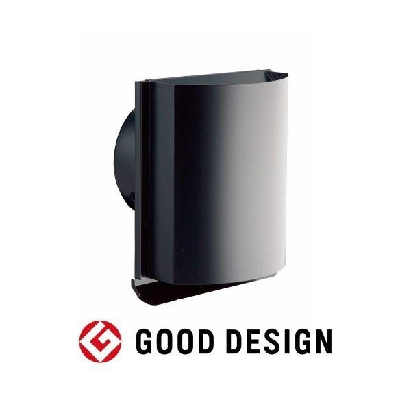 【サイズ】　呼び径：φ150ｍｍ　横幅：192mm　縦幅：200mm　奥行（出幅）：83mm【カラー】　ブラック色【材質】　フード：SUS304(t0.5)　ガラリ：SUS304(t0.5)　パイプガイド：NSSC180(t0.5)　雨除け...