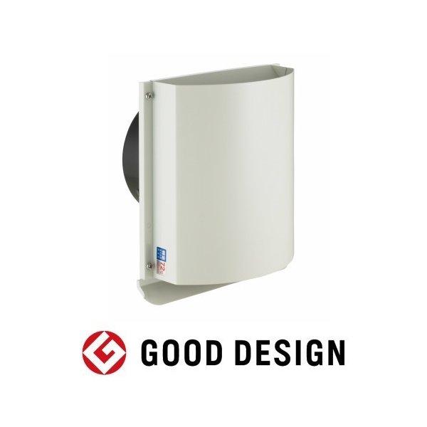 【サイズ】　呼び径：φ150ｍｍ　横幅：192mm　縦幅：200mm　奥行（出幅）：83mm【カラー】　アイボリー色【材質】　フード：SUS304(t0.5)　ガラリ：SUS304(t0.5)　パイプガイド：SUS430J1L(t0.5)　...