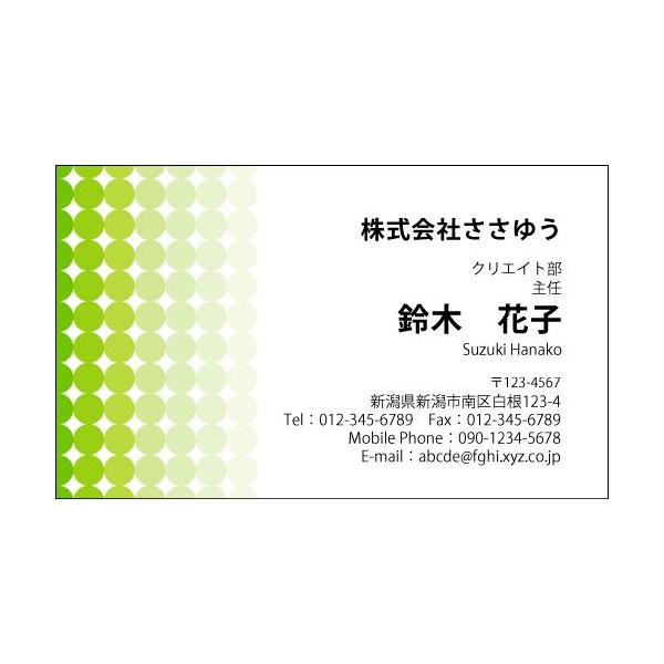 シンプルなデザインでビジネスからプライベートまで幅広く使えるスタンダードな名刺です用紙サイズ：55mm×91mm枚数：100枚入／1個