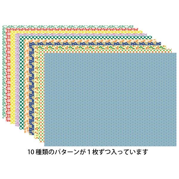 〜敷くだけで食卓がワンランクUP！使い捨てなので汚れても安心〜普段使い・パーティ・お食事会に！ 家飲み・お家ごはんでも大活躍！市松模様や青海波…日本の伝統模様が10パターン各1枚ずつ入ったペーパーランチョンマットのセットです。紙製で使い捨て...