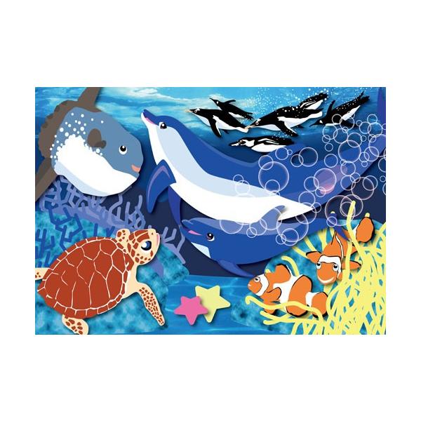 〜敷くだけで食卓がワンランクUP！使い捨てなので汚れても安心〜普段使い・パーティ・お食事会に！ 家飲み・お家ごはんでも大活躍！イルカ、マンボウ、カクレクマノミ、ペンギン、カメ水族館のアイドルのオンパレードです。子どももおとなも楽しめるデザイ...