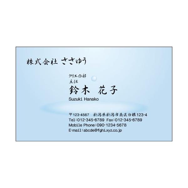スマートなデザインでセンスの良さをアピール！オシャレ&amp;クールなデザイン名刺です用紙サイズ：55mm×91mm枚数：100枚入／1個