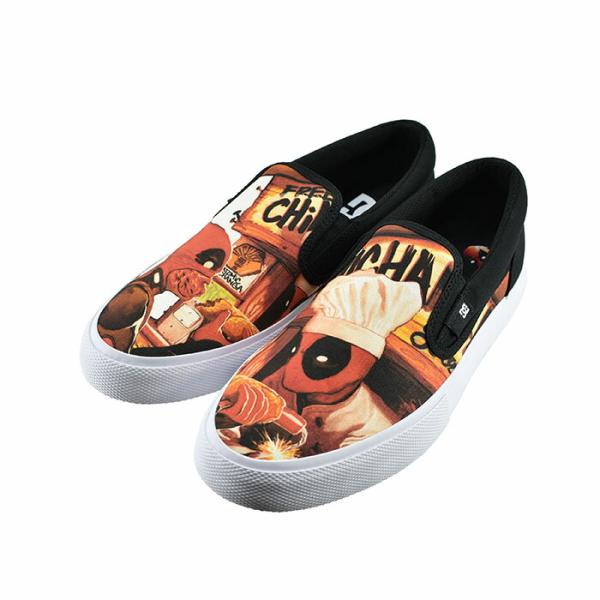 【送料無料】 スニーカー スリップオン DEADPOOL MARVEL COMICS マーベルコミック アメコミ 20% OFF SALE ディーシー DC DP MANUAL SLIP デッドプール マニュアル スリップ (BLACK W...