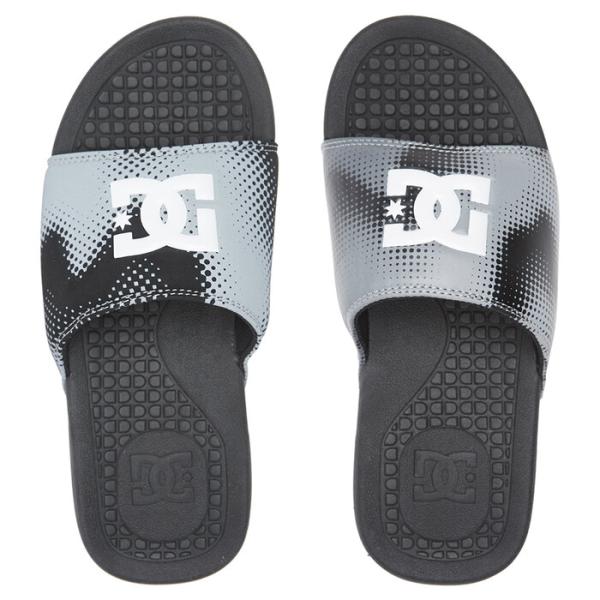 スライドサンダル ビーチサンダル ビーサン アウトドア レジャー ディーシー DC BOLSA ボルサ (BLACK/GREY/WHITE) DM231035 サンダル ブラック/グレー/ホワイト ADYL100026 メンズ シューズ 靴 45