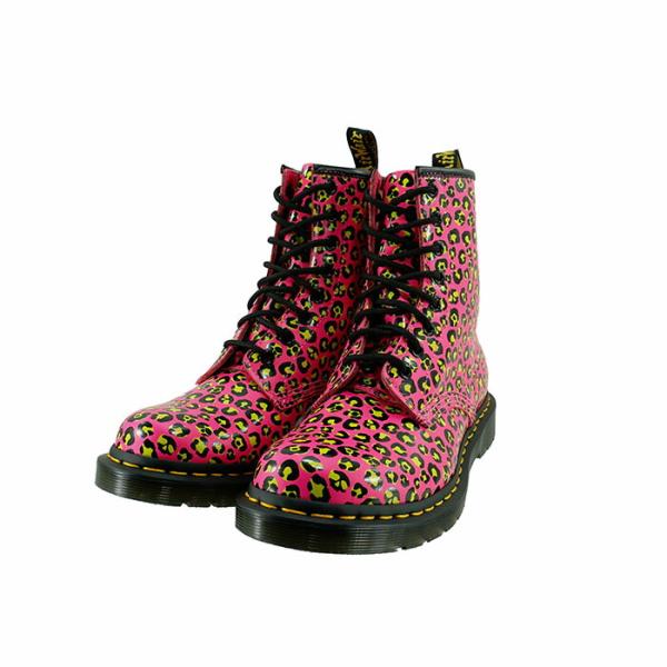 20% OFF SALE  ヒョウ柄 豹柄 レオパード 編み上げ レースアップ ドクターマーチン Dr.Martins 1460 LOUD LEOPARD SMOOTH 8EYE BOOT 8ホール ブーツ クラッシュピンク 114 (CL...