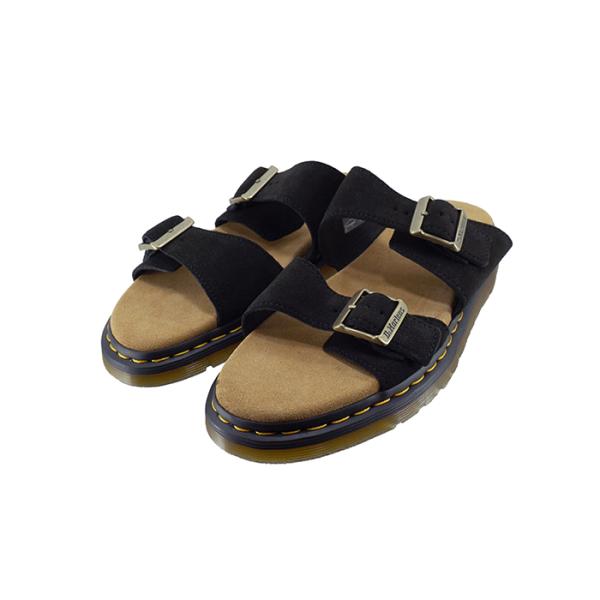 ドクターマーチン Dr.Martins JOSEF ジョセフ サンダル (ブラック) 41082001 サンダル 黒 クロ メンズ シューズ 靴 57ダブルストラップ スライド スエード キャンプ アウトドア レジャー