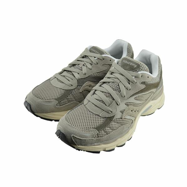 【送料無料】 ローカット メッシュ スエード レザー 本革 通学 通勤 ウォーキング サッカニー Saucony PROGRID OMNI 9 プログリッド オムニ 9 (GREY) S70740 スニーカー グレー メンズ シューズ 靴 26